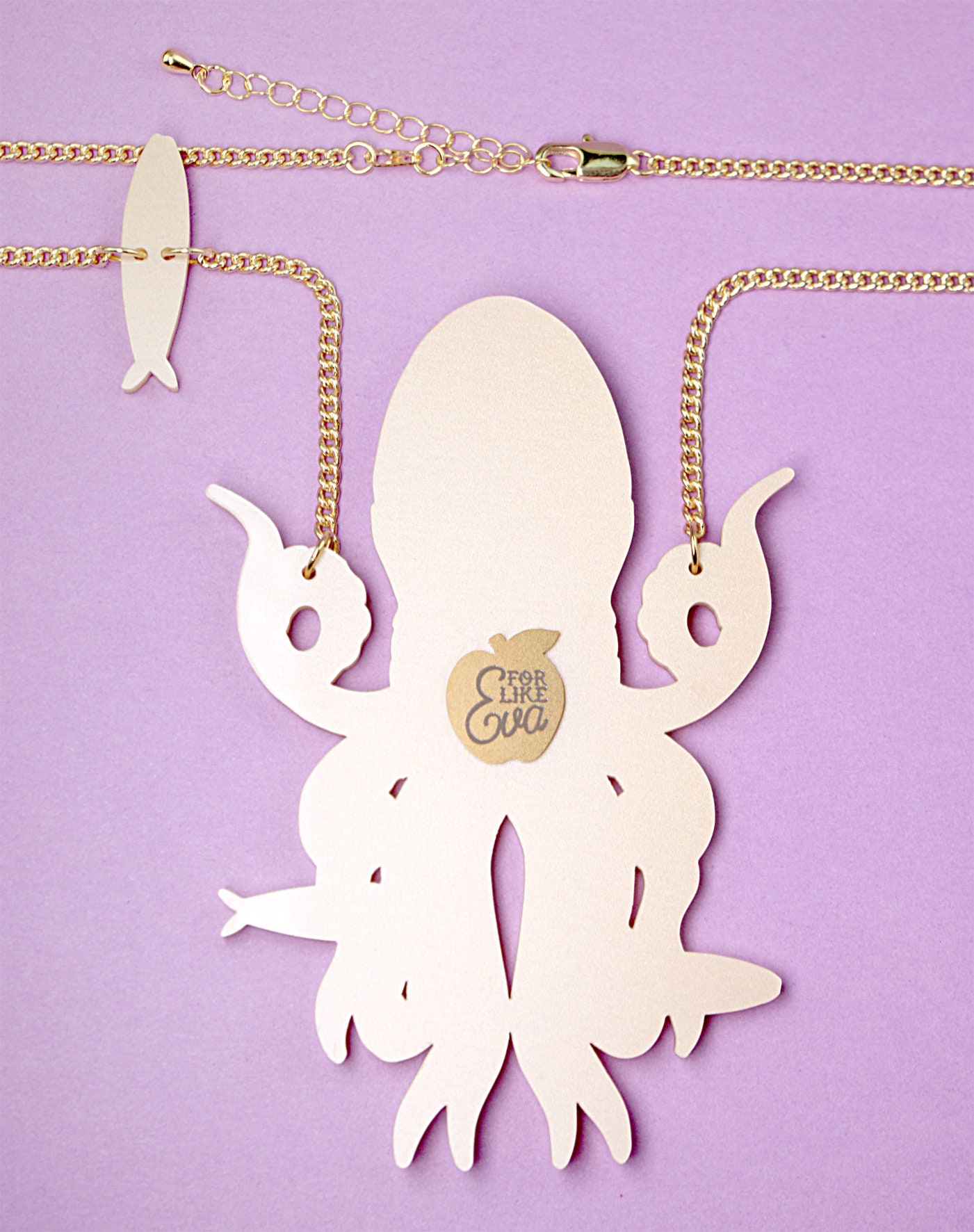 DEEP SEA BABY ++ Gold Statement Acrylic Brooch Oldschool Style Tattoo ...
