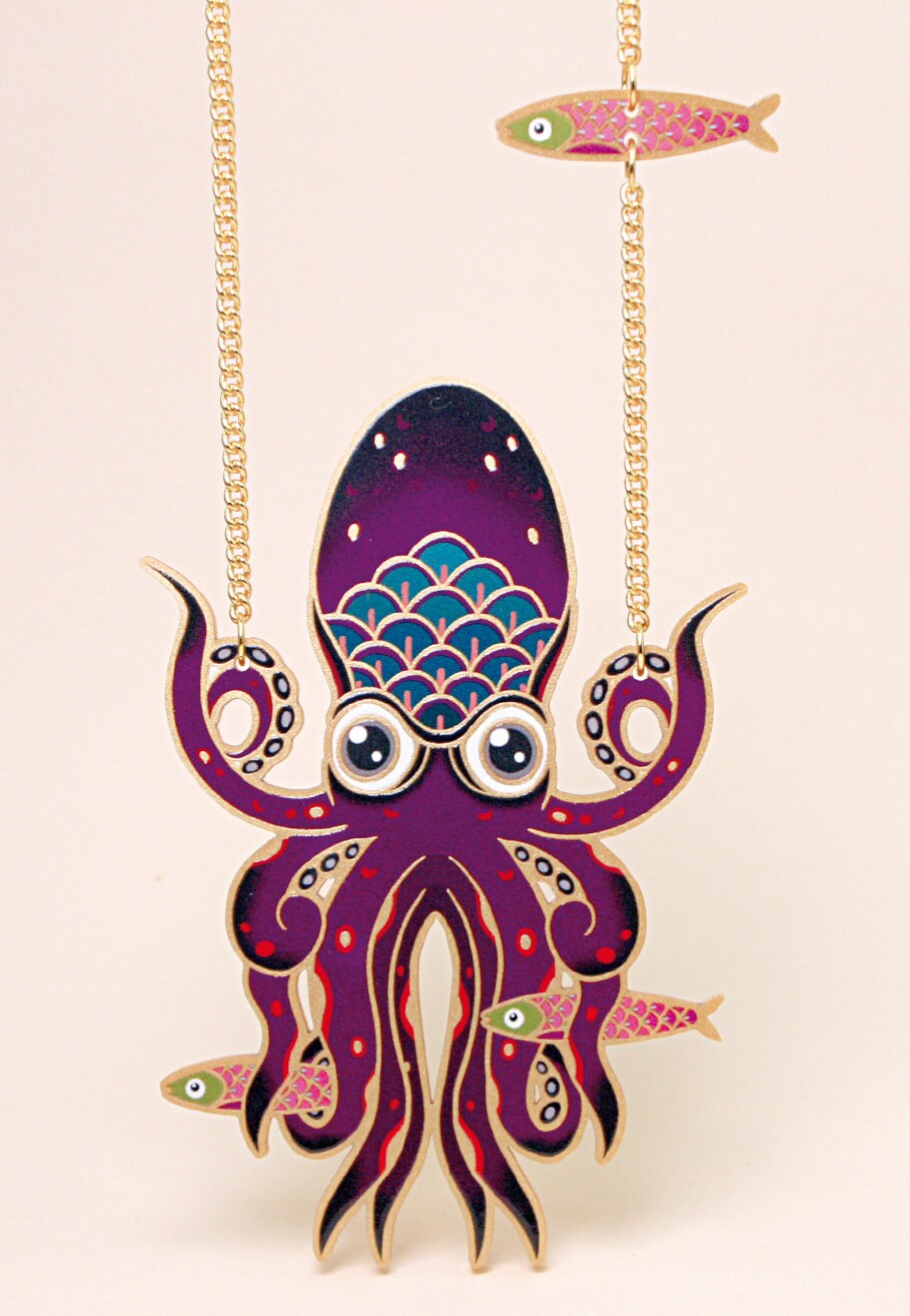 DEEP SEA BABY ++ Gold Statement Acrylic Brooch Oldschool Style Tattoo ...