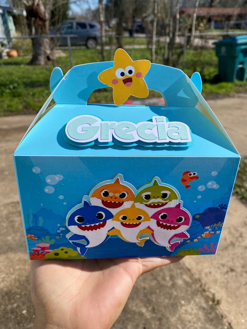 Baby Shark Favor Gable Boxes - Etsy