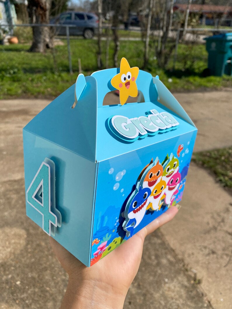 Baby Shark Favor Gable Boxes - Etsy