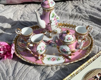 Pink Rose Tea Set - Etsy