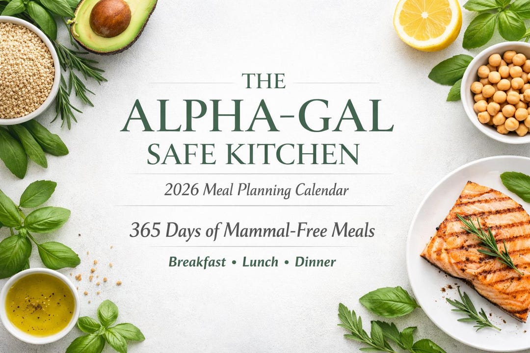 The ALPHA GAL SAFE Kitchen (2026 Meal Planning Calendar 365 Days of ...