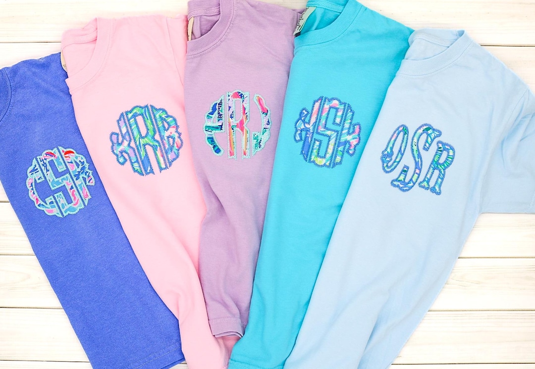 YOUTH Comfort Colors Monogrammed T-shirt- With Everyone's Favorite ...