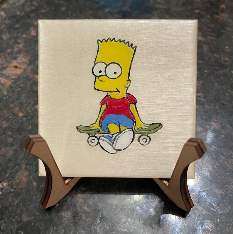 The Simpsons Hand Painted Coaster Set - Etsy