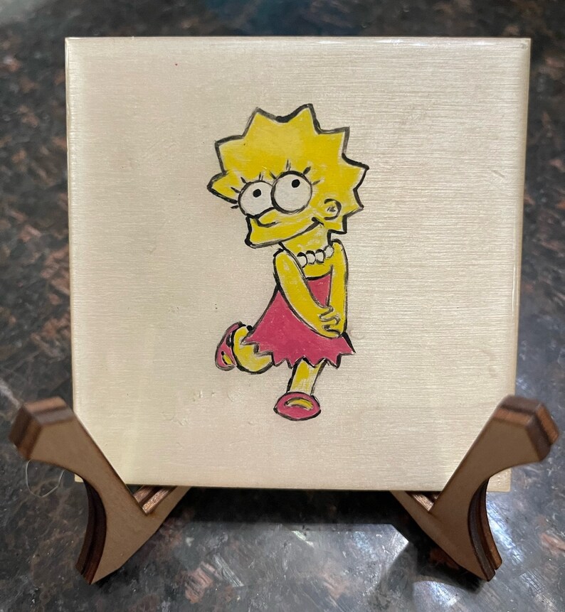 The Simpsons Hand Painted Coaster Set - Etsy