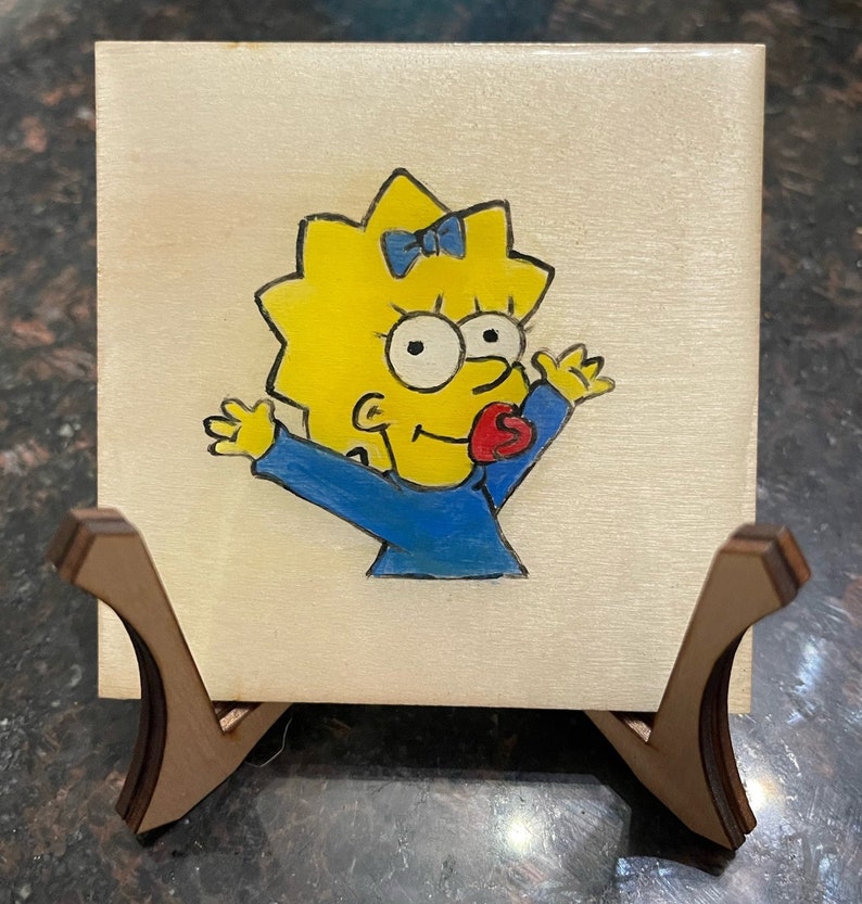 The Simpsons Hand Painted Coaster Set - Etsy