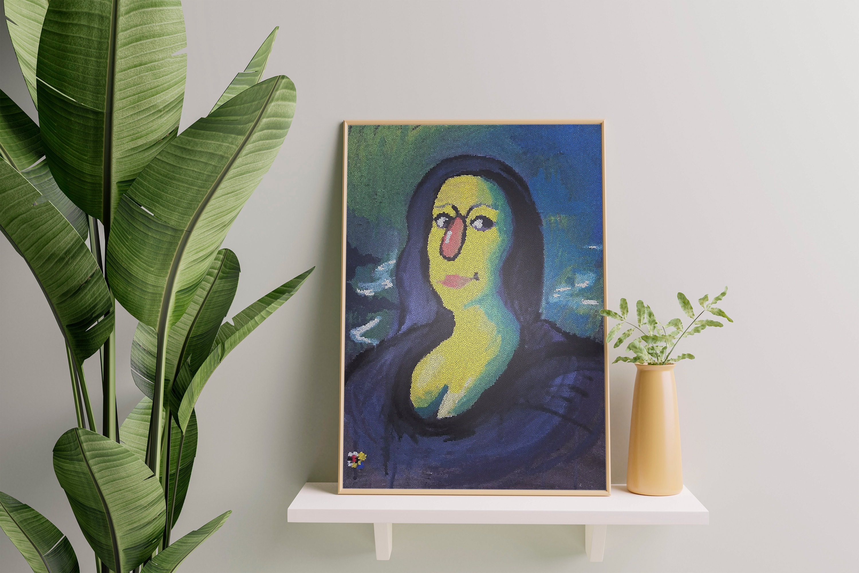 Mona Lisa Funny Painting, Digital Art, Wall Art, Mona Lisa Wall Art ...