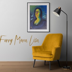 Mona Lisa Funny Painting, Digital Art, Wall Art, Mona Lisa Wall Art ...