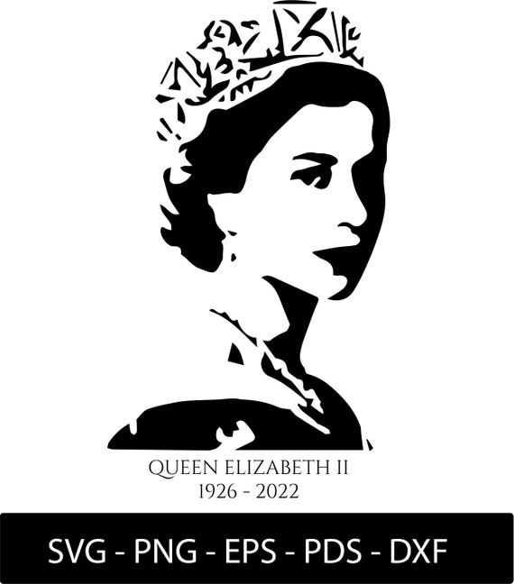 Queen Elizabeth SVG Files Cricut Silhouette Cutting Files - Etsy
