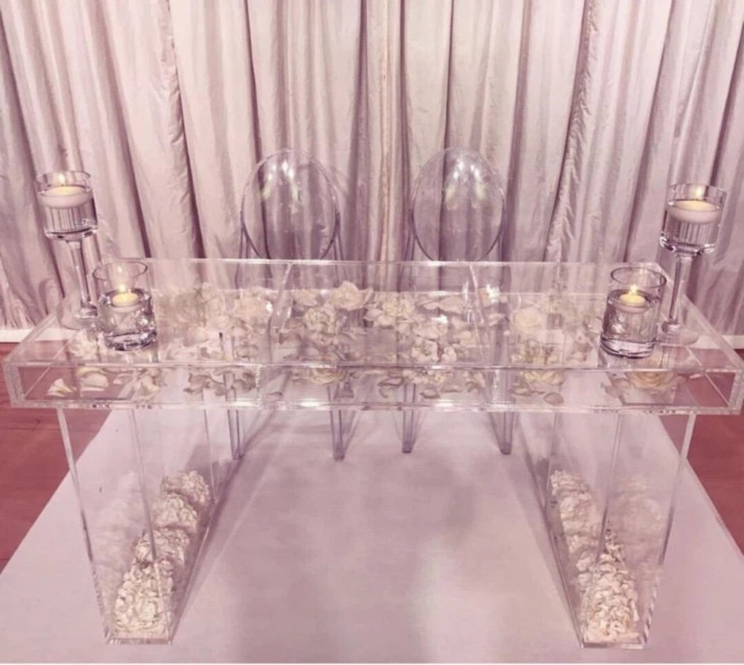 Ghost Table Acrylic Table Wedding Sweet 16 Quince Table - Etsy