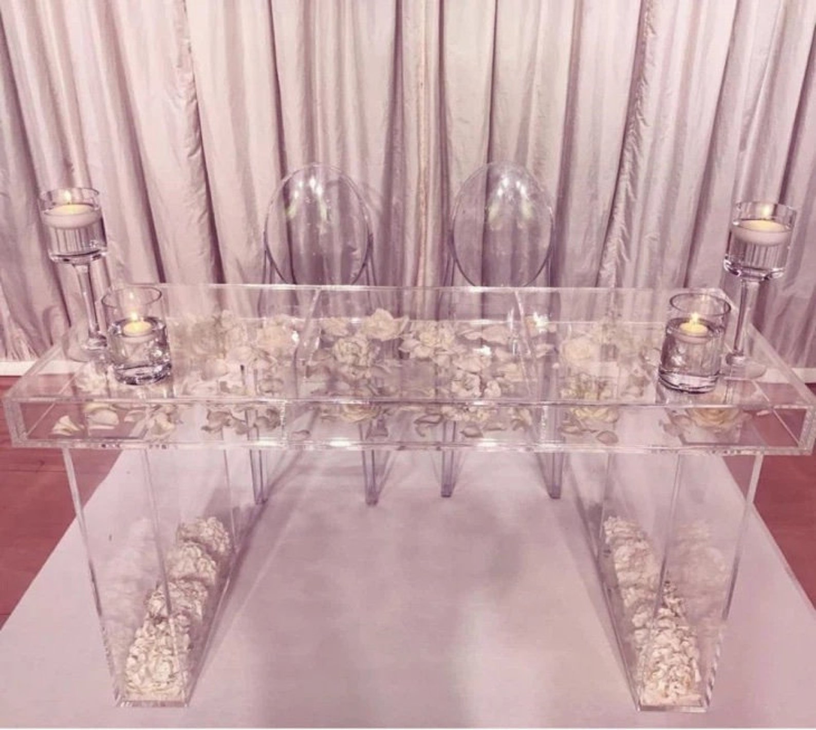 Ghost Table Acrylic Table Wedding Sweet 16 Quince Table - Etsy
