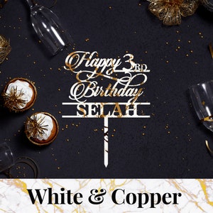 Custom Marble Effect Cake Toppers (packs of 10) - Etsy