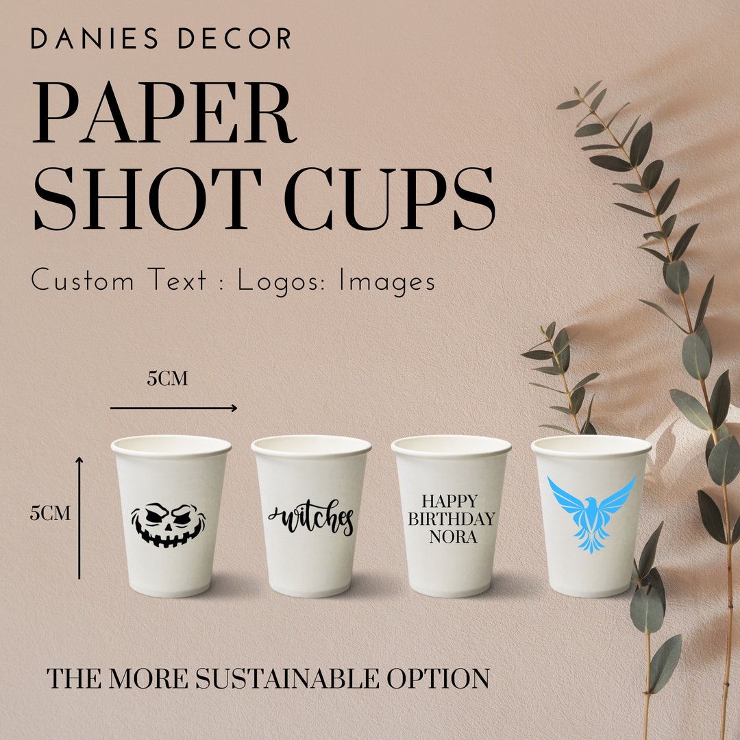 Custom Paper Shot Cups - Etsy UK