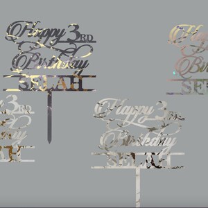 Custom Marble Effect Cake Toppers (packs of 10) - Etsy