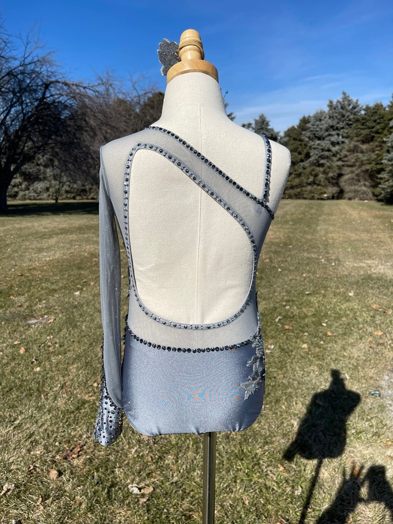 Ready to Ship CM/L Silver Gray Dance Costume - Etsy