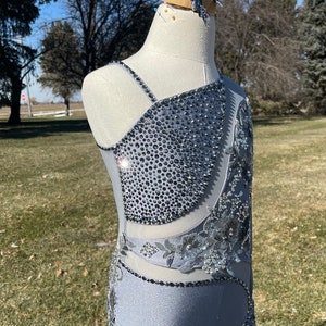 Ready to Ship CM/L Silver Gray Dance Costume - Etsy
