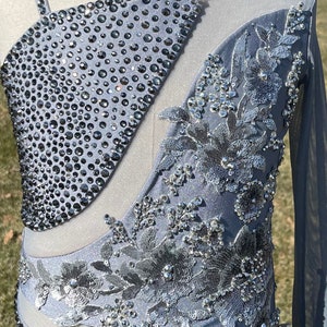 Ready to Ship CM/L Silver Gray Dance Costume - Etsy