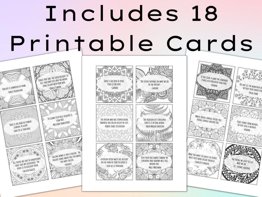 Inspirational Quote Cards Affirmation Cards Motivational Sayings Ready ...