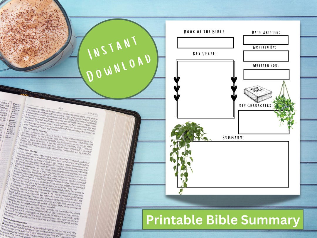 Printable Bible Summary, Bible Book Notes, Note Pages, Blank Note Pages ...