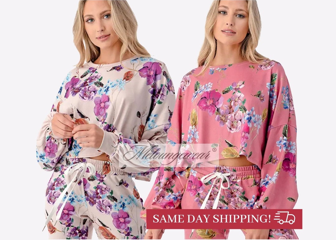 Flower Loungewear Set FALL/WINTER Bridesmaid Lounge Set Bridal Lounge ...