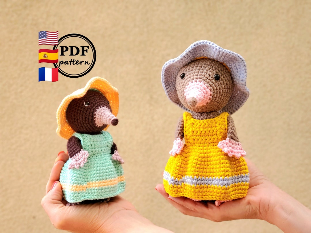 Crochet Pattern, Nicole the Mole, Amigurumi Digital Download Pdf - Etsy