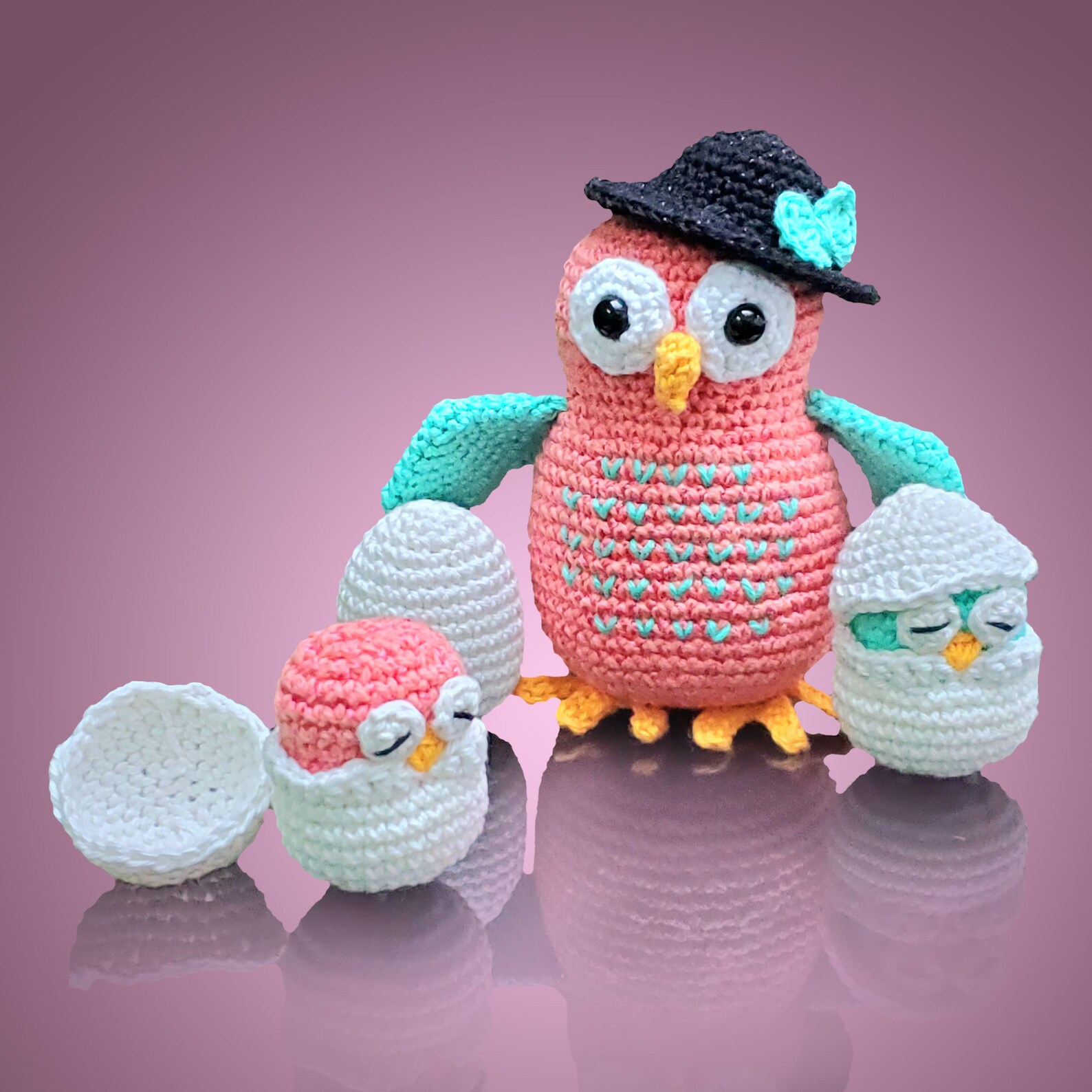 Crochet Pattern Brittany Owl and Her Babies Amigurumi - Etsy