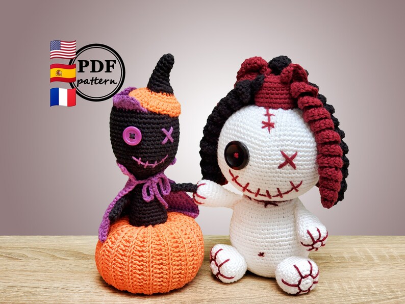 Crochet Pattern Baboo the Voodoo and Halloween Groot Fun - Etsy