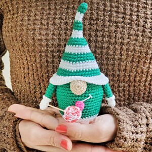 Crochet Pattern, Davy Gnome and His Lollipop Amigurumi Digital Download ...