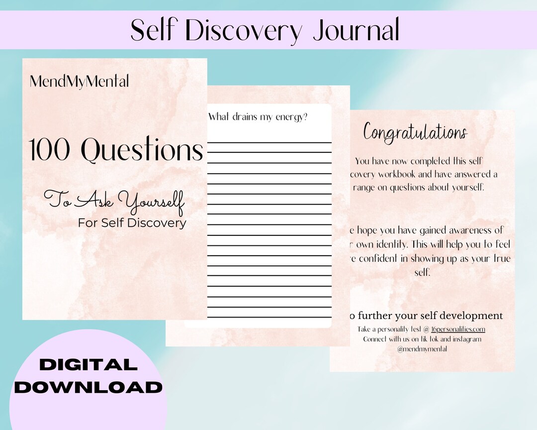 Self Discovery Journal, Shadow Work Journal With Questions, Therapy ...