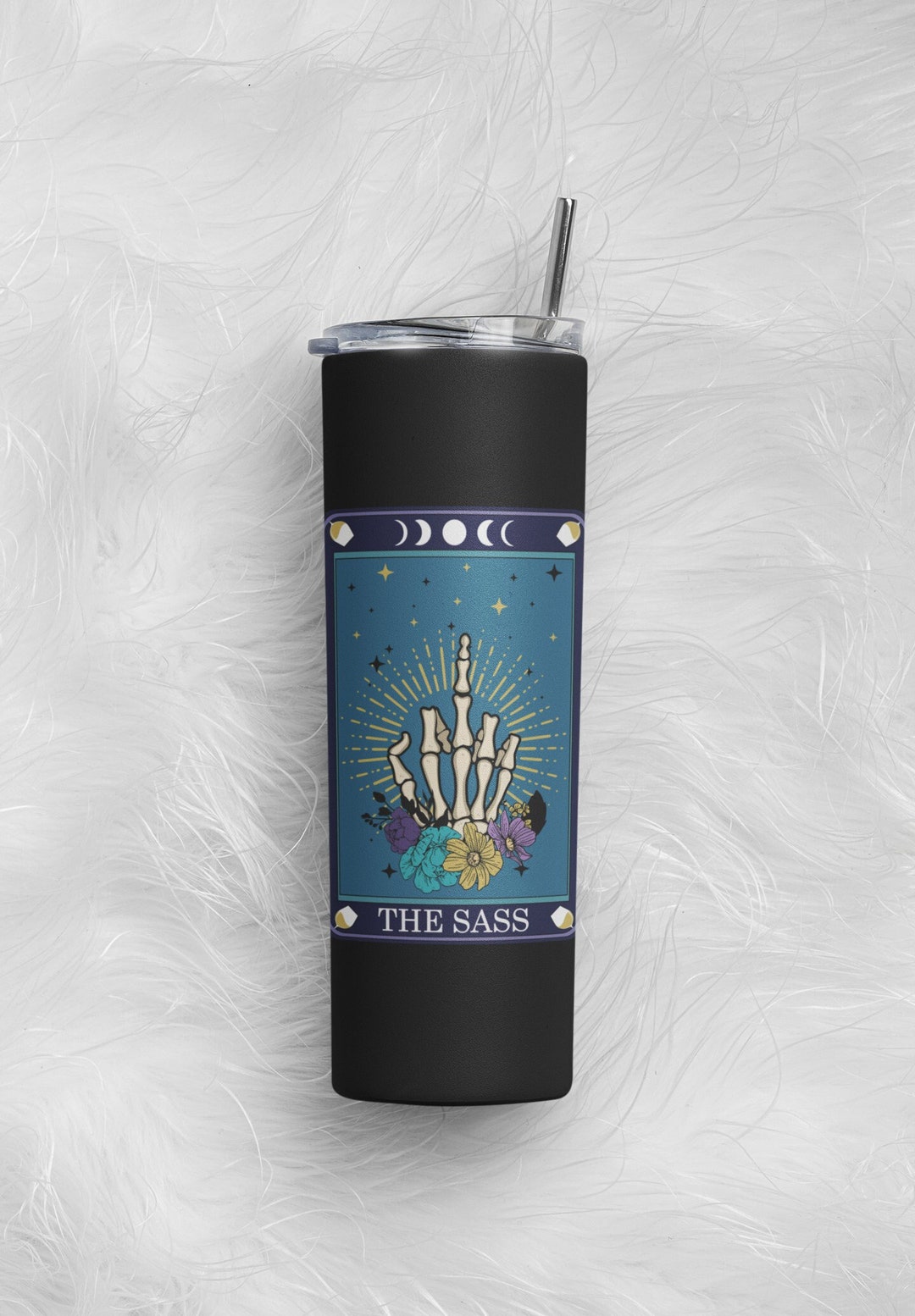 The Sass Tarot Card Stainless Steel Tumbler Tarot Cards Witchy Vibes ...