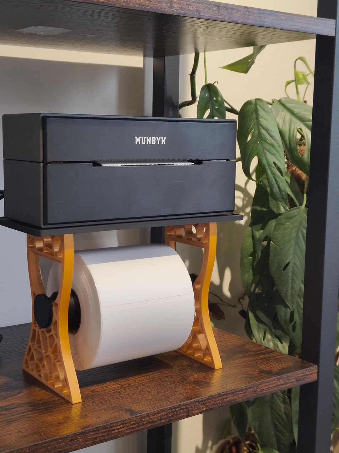 Thermal Label Printer Stand, Label Roll Holder, Compact Design, Stand ...