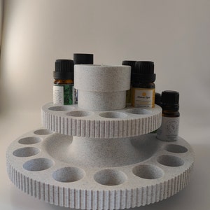 Rotating Essential Oil Stand Rack Display Storage, 3D Printed, Natural ...
