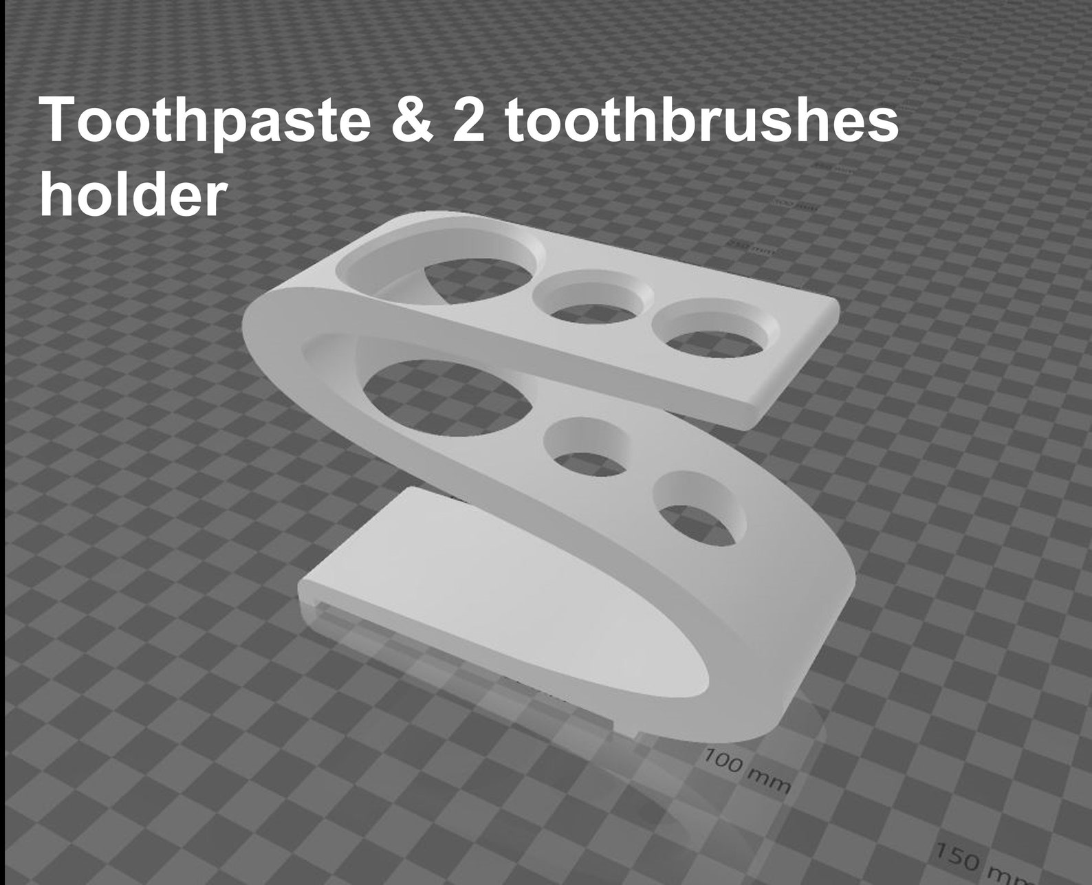 Customizable Toothbrush Toothpaste Holder, Personalised Bathroom ...