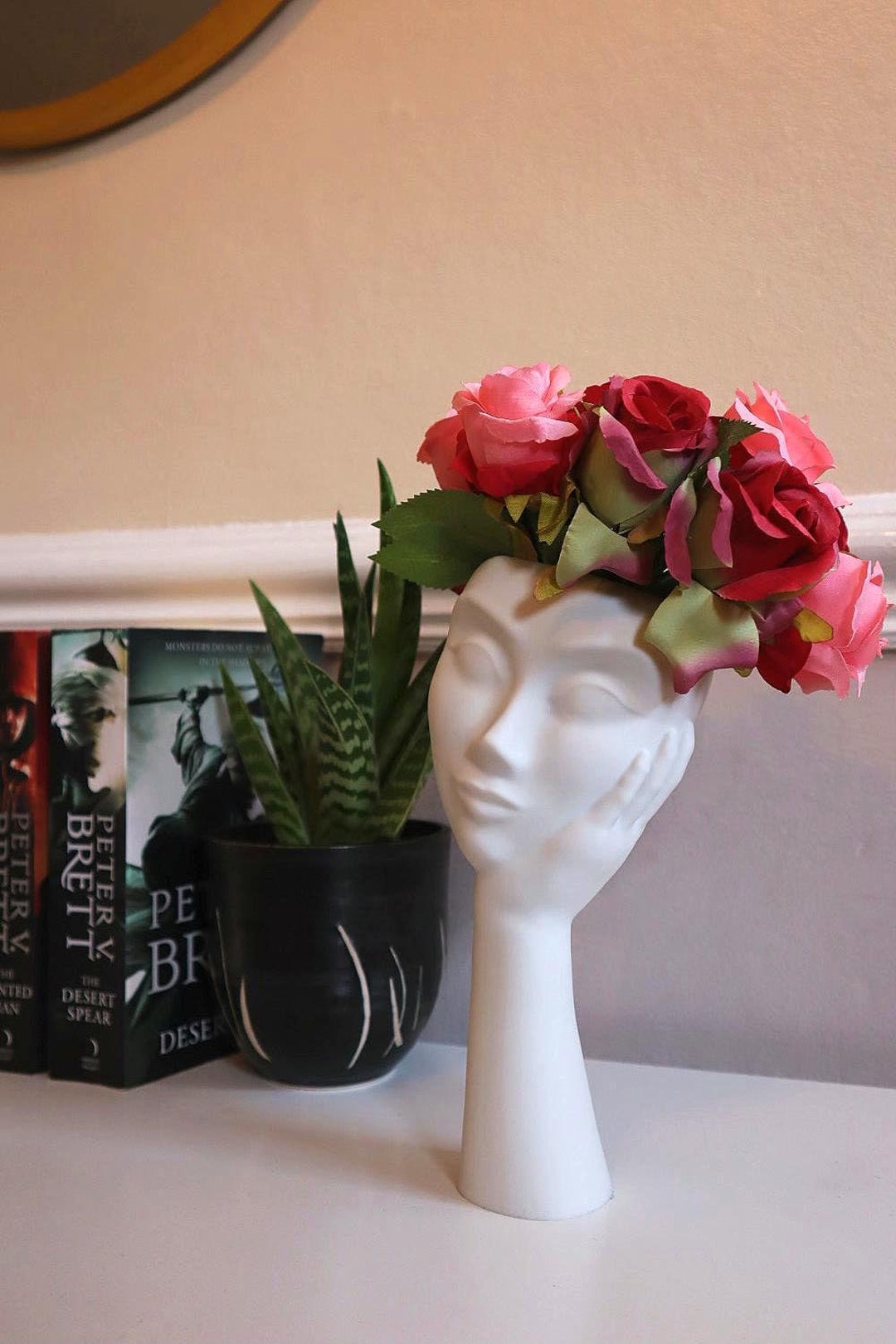 3D Printed Face Vase: Modern Home Decor, Sculpture Art - Etsy