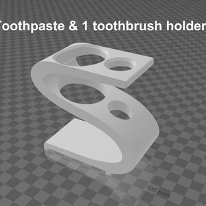 Customizable Toothbrush Toothpaste Holder, Personalised Bathroom ...