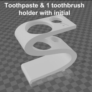 Customizable Toothbrush Toothpaste Holder, Personalised Bathroom ...