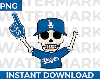 Dodgers Skull Png - Etsy