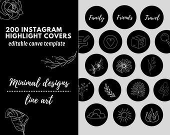 Line Art Ig Cover - Etsy