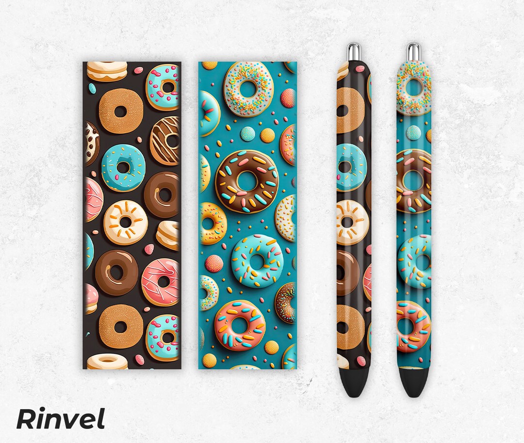 Donuts Pen Bundle, Pen Wrap Design, Pen Sublimation Template, Digital ...