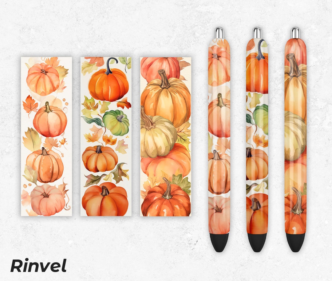 Autumn Pumpkin PNG, Fall Pumpkin Pens, Pen Wrap Sublimation, Fall Print ...
