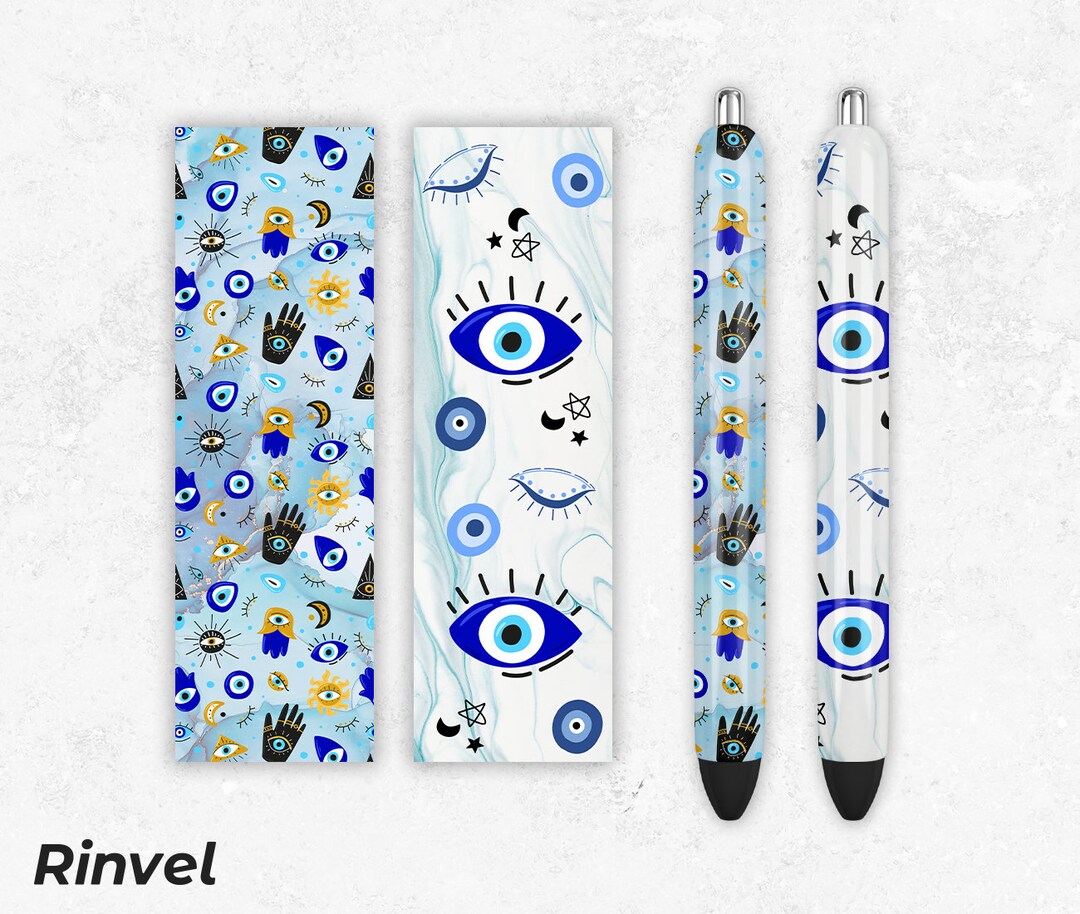 Evil Eye Pen Wraps PNG Sublimation Designs Waterslide Epoxy Pen Wraps ...