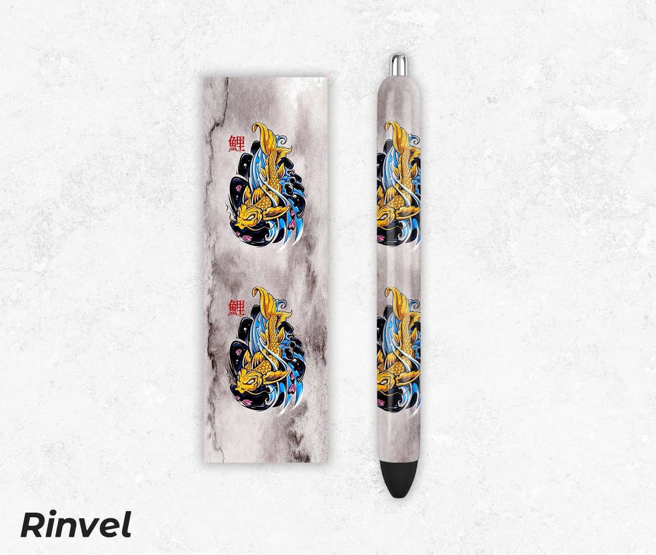 Pen Wraps PNG Koi Fish Pen Wraps Sublimation Designs - Etsy