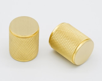 Knurled Brass Knob - Etsy