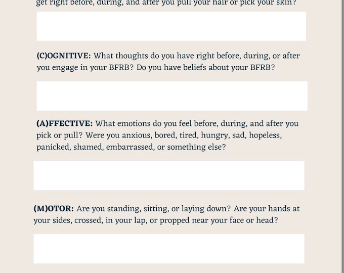 S.C.A.M.P Worksheet for OCD and BFRB Therapy Counseling Worksheet - Etsy