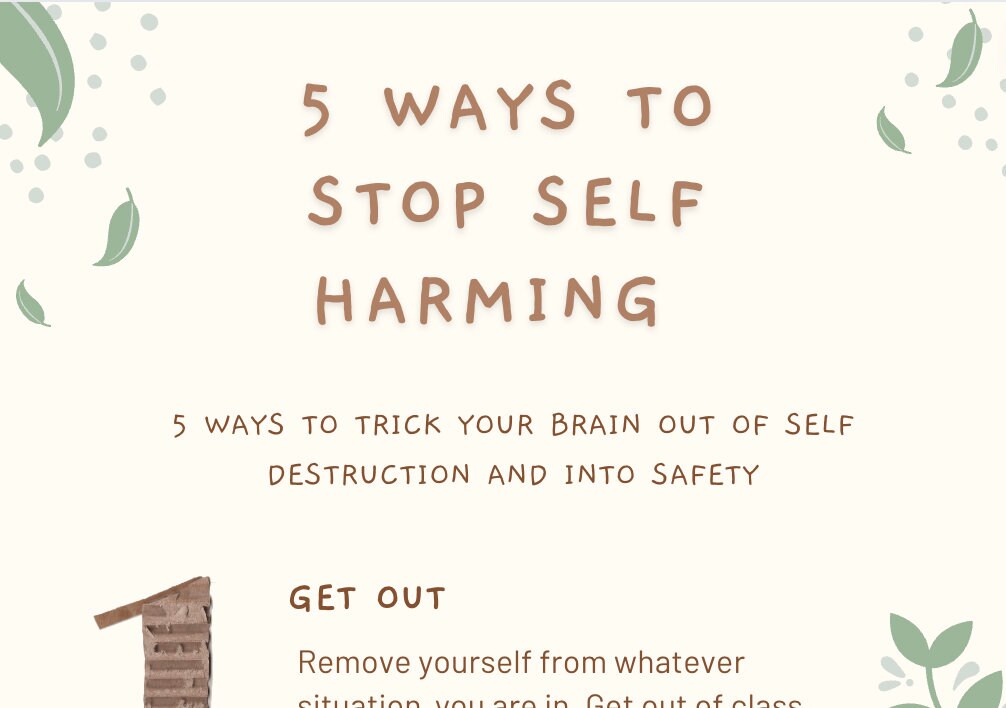 DBT Therapy Worksheet for Self Harm | Therapy Worksheets | Counseling ...