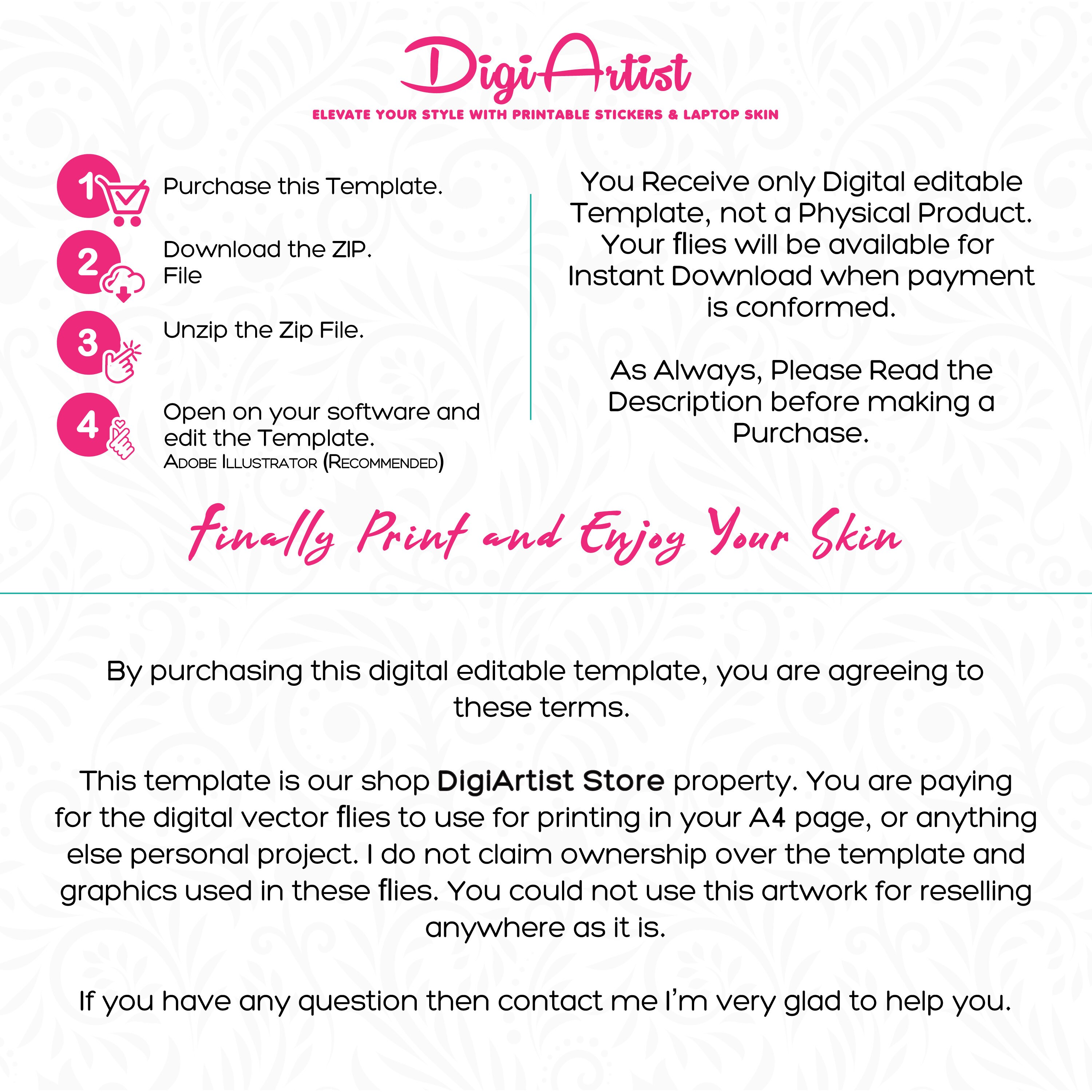 Apple Pencil 2 Skin Editable Template, Apple Pencil Skin Printable ...