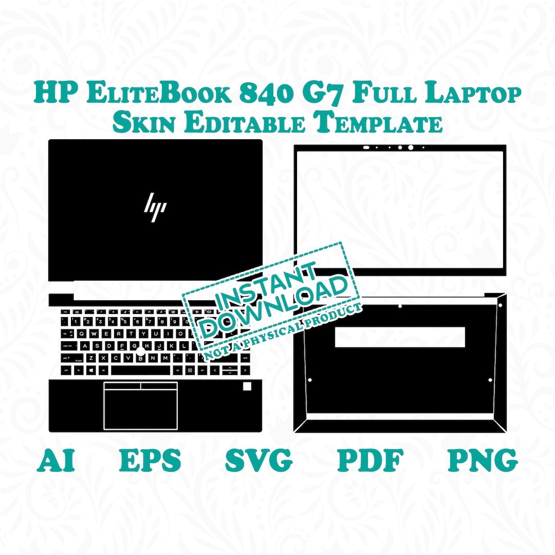 HP Elitebook 840 G7 Full Laptop Skin Editable Template by Digiartist ...