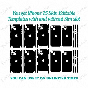 IPhone 15 Skin Editable and Printable Template by Digiartist Store ...