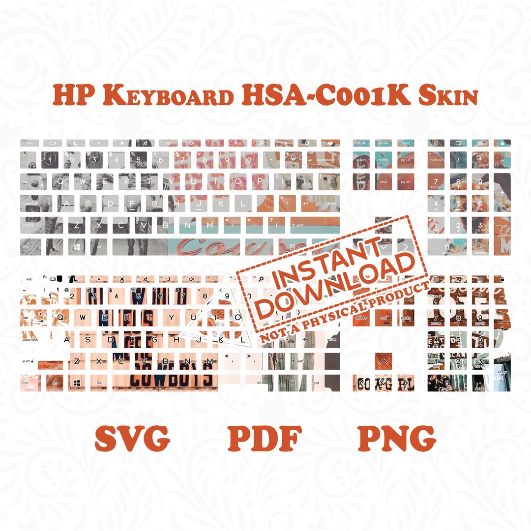 HP Keyboard HSA-C001K Cute Keyboard Stickers, Cowboy Keyboard Case Skin ...