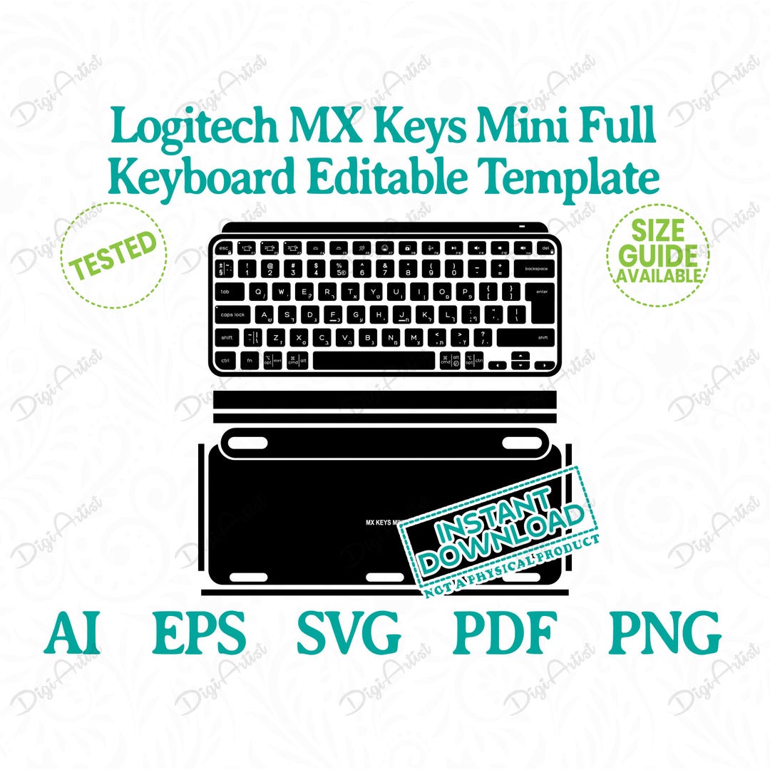 Logitech MX Keys Mini Full Keyboard Skin by Digiartist Store, Logitech ...